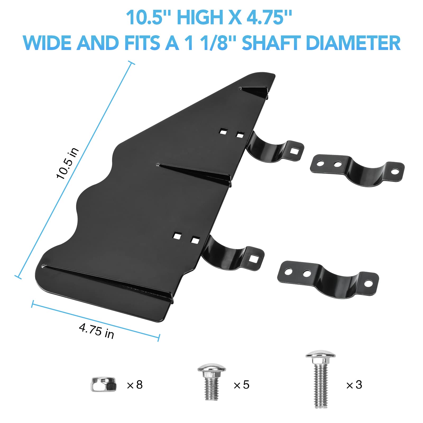 [New Generation] Trolling Motor Accessories, haoguo Paddle Boat Parts, Fits for Most 24-55 Thrust Trolling Motors, Exterior Corrugated Design Effectively Reduces Water Flow Resistance