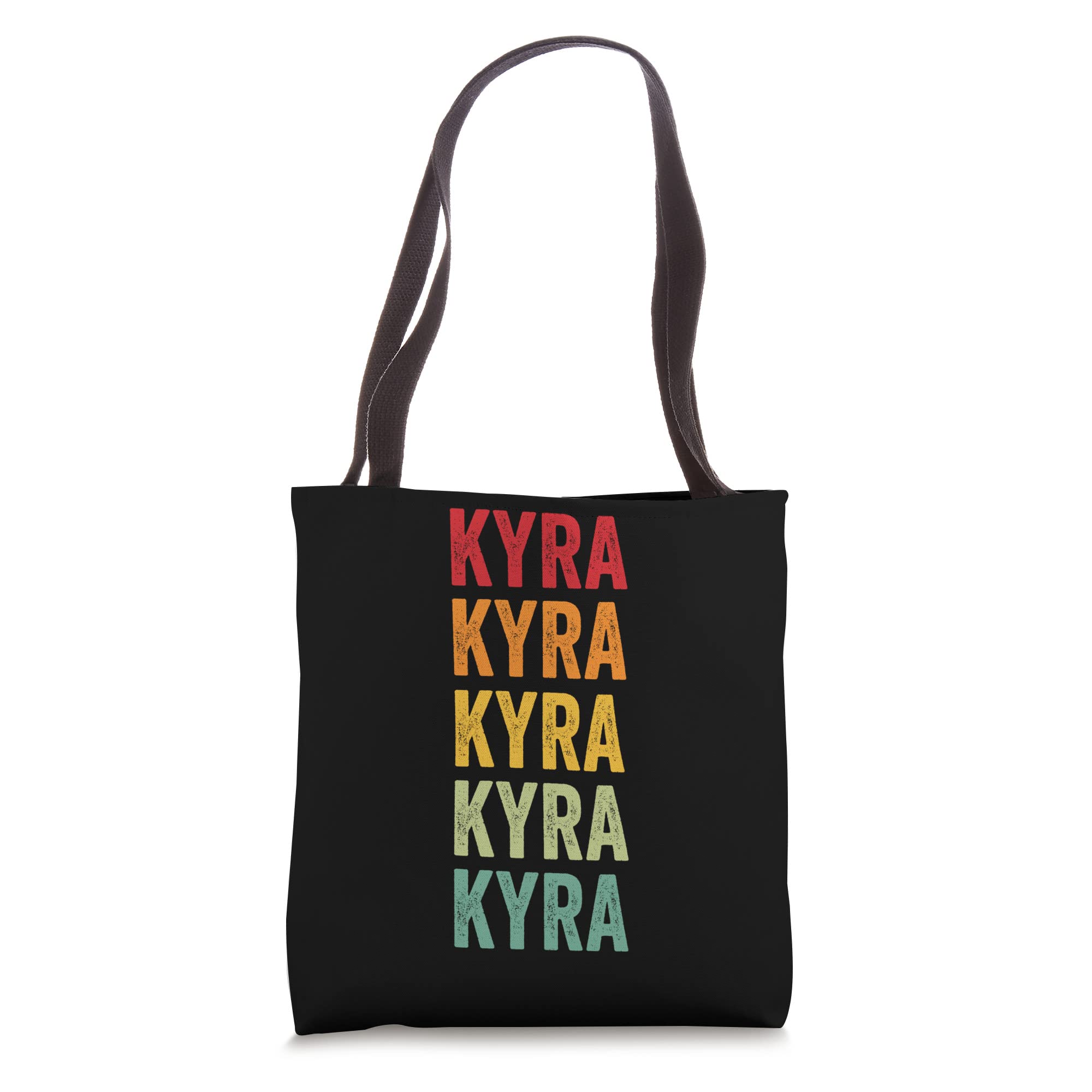 Kyra Rainbow Repetition of Kyra Name Text Tote Bag