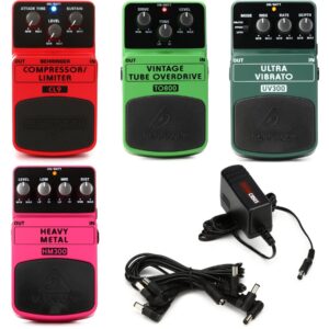 behringer guitar pedal 4-pack with power supply