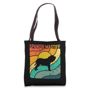 spanish mastiff vintage sunset mom dad tote bag