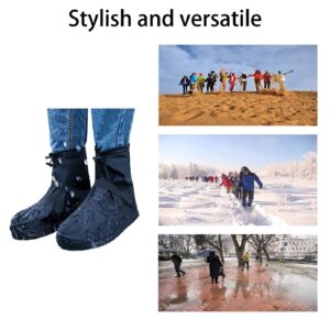 Tachitali Waterproof Shoe Covers for Rain and Snow Boot Covers Waterproof Reusable & Foldable(3XL)