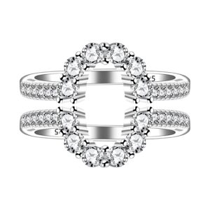 uloveido 925 sterling silver cubic zirconia pave oval-shaped ring guard enhancer for solitaire wedding promise rings y2470 (size 9)