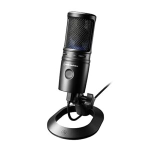 audio-technica at2020usb-x cardioid condenser usb microphone, black