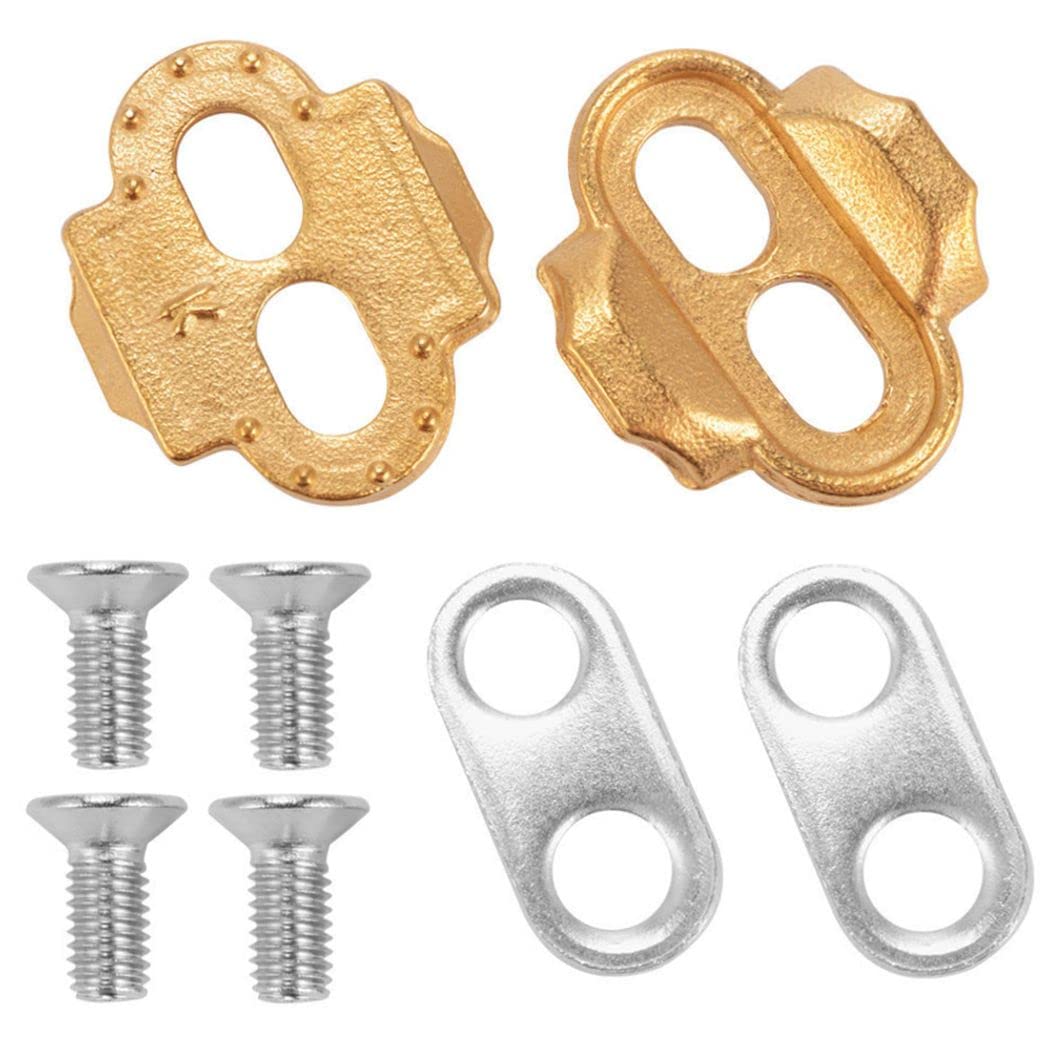 Bike Cleat Set, Bike Cleats, Metal Bicycle Cleats, Pedal Cleats, Cycling Clips for Shoes, MTB Pedal Cleats Designed for Indoor Cycling, Outdoor Road Cycling, Mountain Biking, Mallet Pedals