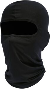 bluelans balaclava face mask, summer cooling neck gaiter, uv protector motorcycle ski scarf for men/women, mask (black) one size