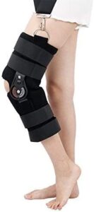 hinged knee brace support for protection adjustable hinged knee brace support for ligaments sports injury walking training leg restoration protector (size : l)