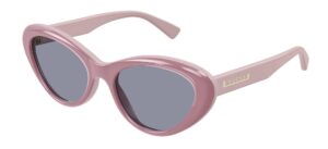 gucci women's symbols cat eye sunglasses, pink pink grey, one size