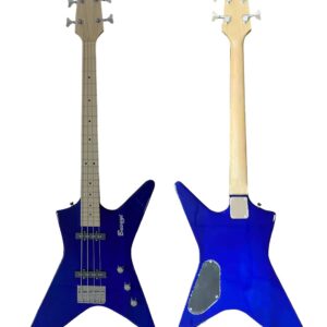 4 String Bass Short Scale Bolt On Blue