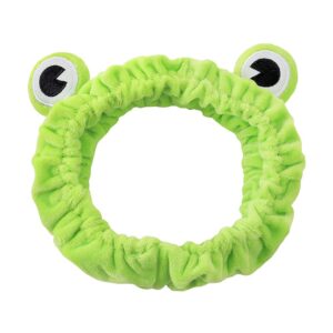 hwotcwot frog eye makeup headband, elastic hair band for face washing and makeup application