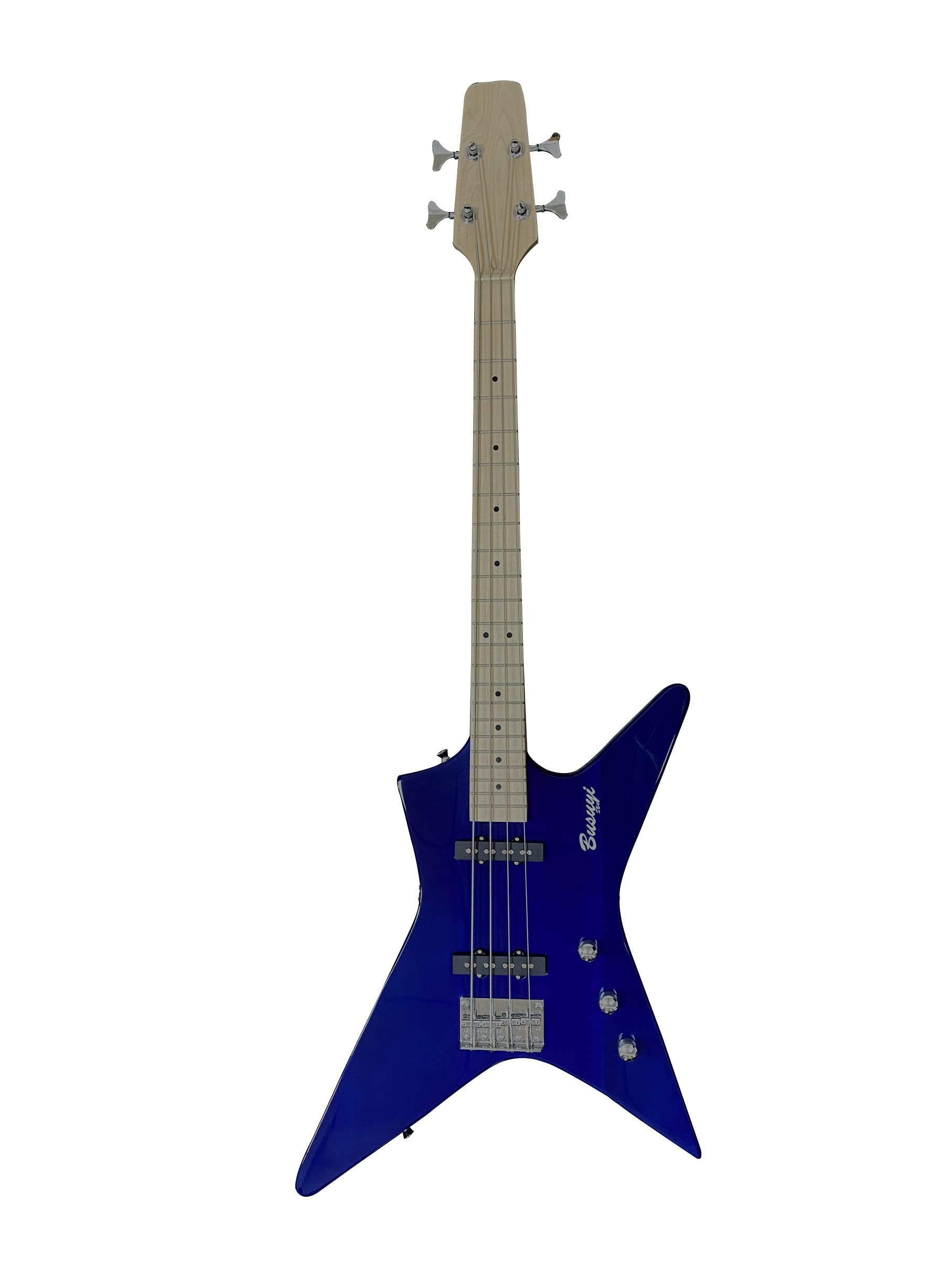 4 String Bass Short Scale Bolt On Blue