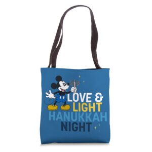 Disney Mickey Mouse Love & Light Happy Hanukkah Tote Bag