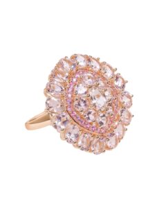 yotreasure pink morganite sapphire rose gold plated over 925 sterling silver engagement ring jewelry