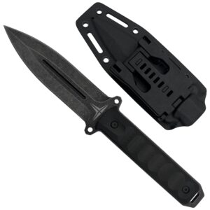 tactical knife hunting knife survival knife d2 spear point blade g10 handle kydex sheath molle clip fixed blade knives camping accessories camping gear survival kit survival gear and equipment tactical gear hunting gear edc knife edc gear 40246 (stonewash