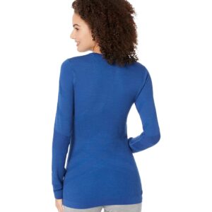 Smartwool Women's Intraknit Thermal Merino Wool Base Layer Crew (Slim Fit), Blueberry Hill, Medium