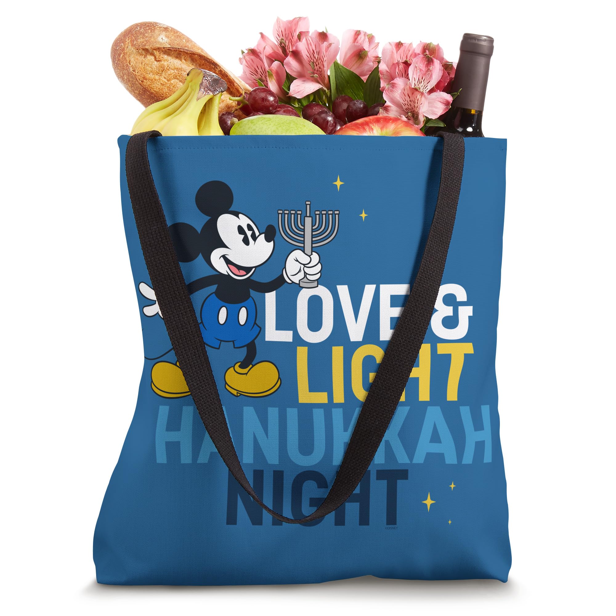 Disney Mickey Mouse Love & Light Happy Hanukkah Tote Bag