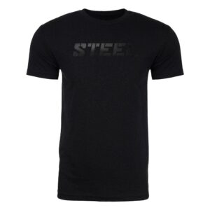 steel black on black performance t-shirt (2xl)