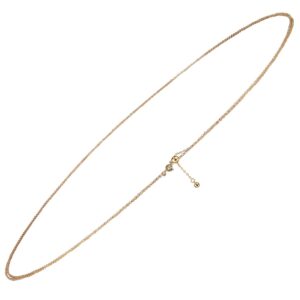 18k gold plated double waist chain | dainty multi row gold belly chain body jewelry 37'' adjustable with bolo slider clasp