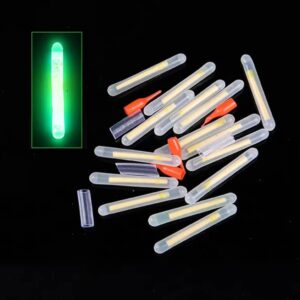 fasplore 50pcs glow sticks night fishing glow stick green fluorescent light 4.5mm/3 mm (4.5 mm (0.18 inch) in diameter)