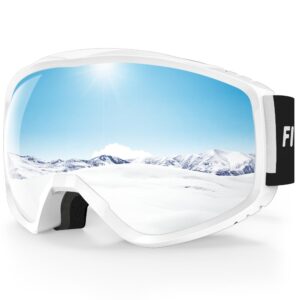 findway otg ski goggles - over glasses snow snowboard goggles for men women adult & youth - anti-fog 100% uv protection