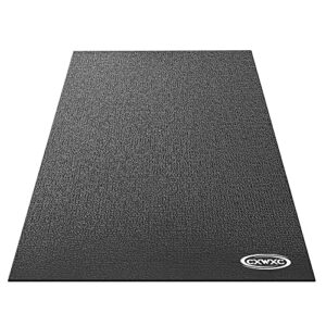 cxwxc bike mat 31.5" x 59"- exercise spin peloton bike mat - heavy duty cycling trainer floor mat for treadmill spin, peloton, stationary, exercise bike