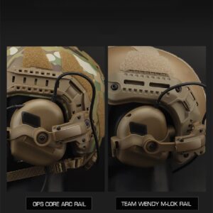 Multi-Angle Rotation Fast Helmet ARC Rail Adapter Suspension Headphones Bracket Earmuffs Support, Accessories for Tactical Pickup Headset