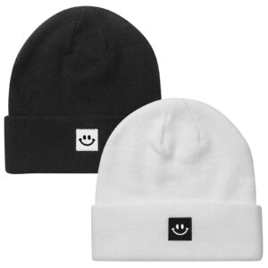 paladoo knit beanie hat white/black 2pack