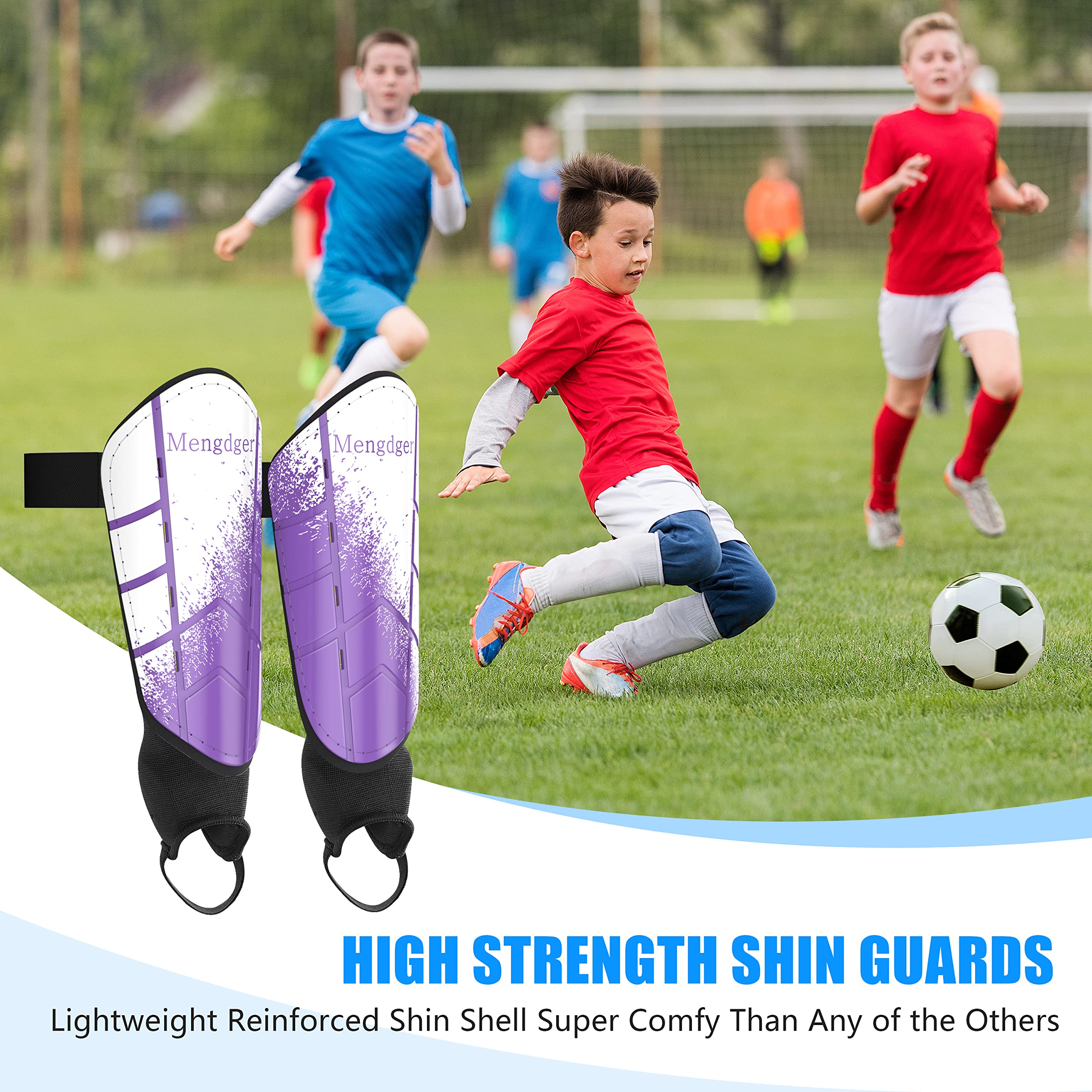 Shin Guards Soccer Youth with Ankle Protection Shin Pads for Kids Girls Boys Toddler S Size