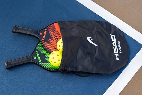 HEAD Flash Pickleball Pack - 2 Approved Paddles, 2 Outdoor Balls, Carry Sack