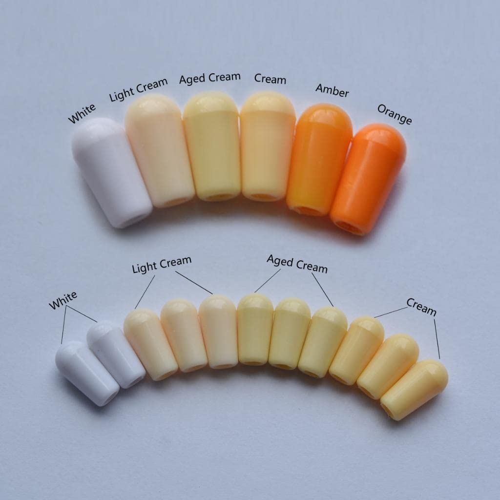 KAISH 13pcs Mixed Colors American Thread 3 Way Toggle Switch Tip Switch Cap Knob for USA Les Paul Pickup Selector Switch/Switchcraft Switch