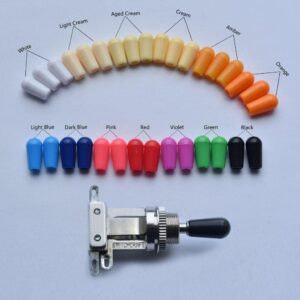 KAISH 13pcs Mixed Colors American Thread 3 Way Toggle Switch Tip Switch Cap Knob for USA Les Paul Pickup Selector Switch/Switchcraft Switch