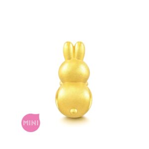 CHOW SANG SANG 999 24K Solid Gold Mini Charm Lucky Rabbit Charm Bracelet for Women 93680C