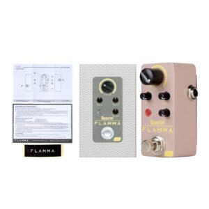 FLAMMA FC18 Booster Pedal Boost Guitar Pedal for Electric Guitar and Bass Compact Size True Bypass