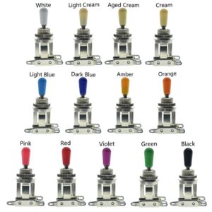 KAISH 13pcs Mixed Colors American Thread 3 Way Toggle Switch Tip Switch Cap Knob for USA Les Paul Pickup Selector Switch/Switchcraft Switch