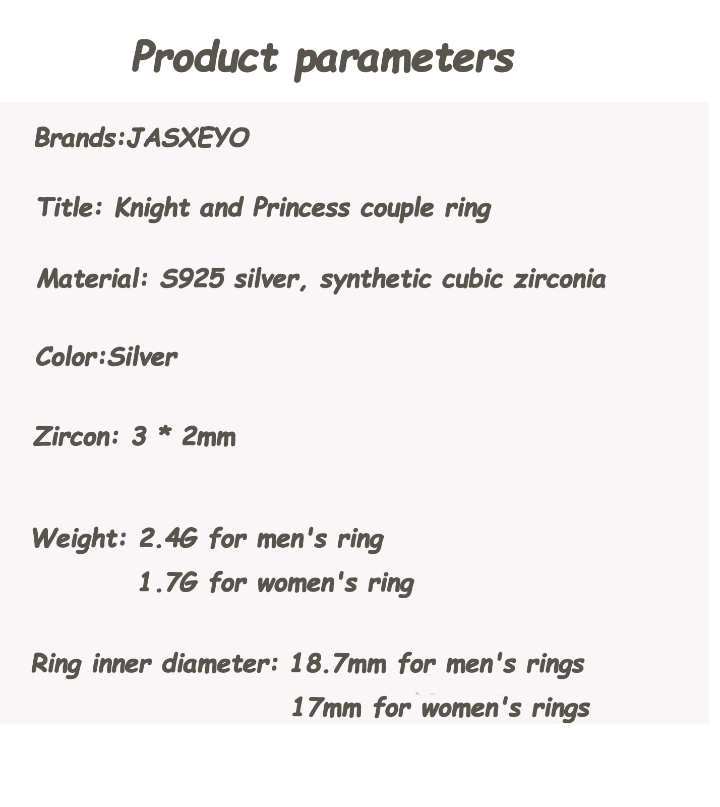 JASXEYO wedding ring sets for him and her，promise rings for couples，promise rings for her，matching rings for couples，dainty rings，Adjustable Princess and Knight Rings Set His and Hers (women's)