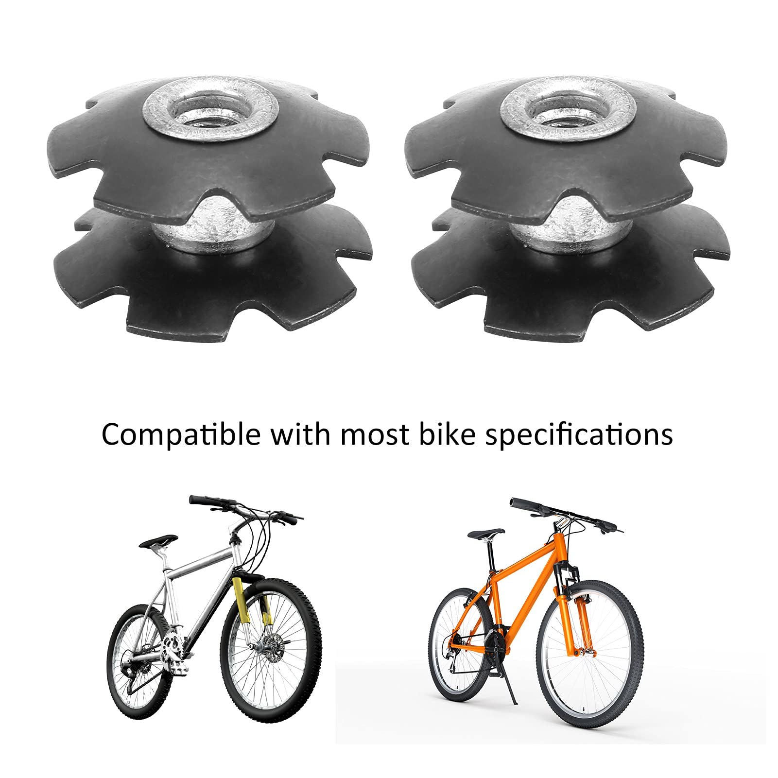 Bicycle Fork Star Nut for 26.3mm Outer Diameter Front Fork Mountain Bicycle Road Bike Hybrid Bike Cycling Accessory,Bike Headset Star Nut, Bike Headset Star Nut, Bicycle Fork Star Nut for 2Star