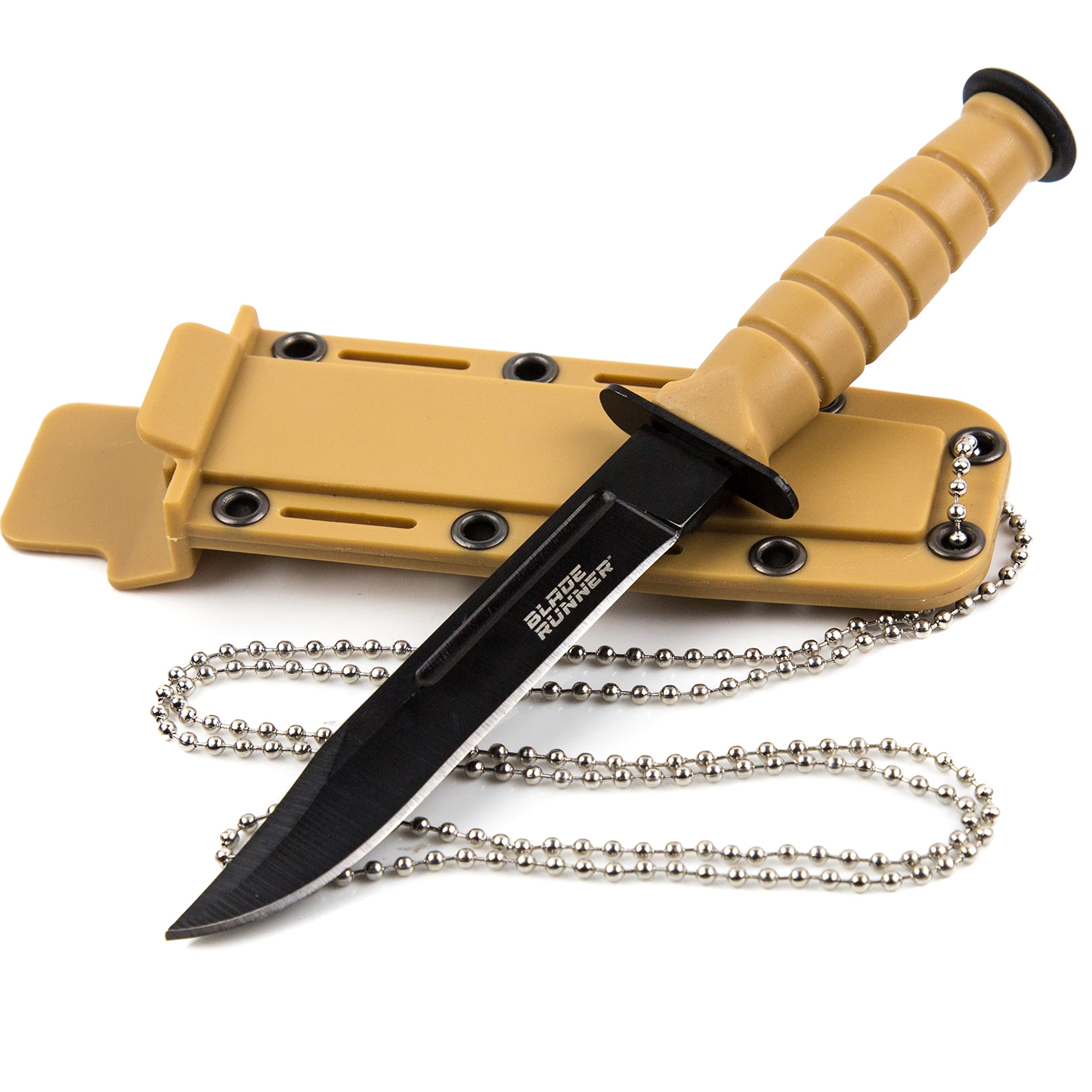 Blade Runner Mini Survival Hunting Knife with ABS Sheath, 6-inch Fixed Blade Military Mini Pocket Tactical Bowie Knife for Camping, Outdoor, Bushcraft