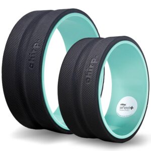 chirp wheel+ foam roller for back pain relief, muscle therapy, and deep tissue massage 10 and 12 inch