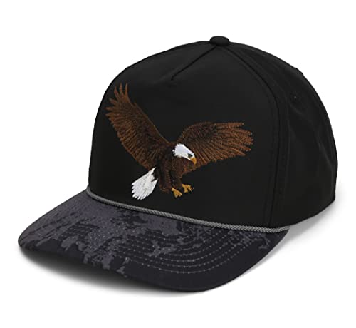 Paramount Outdoors American Eagle Hat Patriotic Trucker Rope Cap American Fit and Stretch Comfort Snapback Quick Dry Fabric