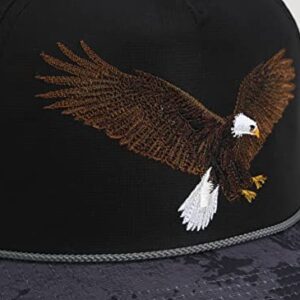 Paramount Outdoors American Eagle Hat Patriotic Trucker Rope Cap American Fit and Stretch Comfort Snapback Quick Dry Fabric