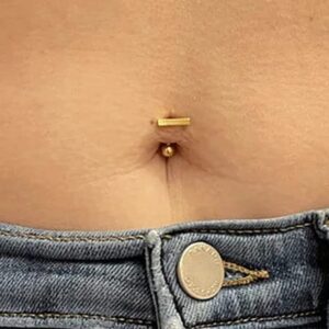 MODRSA Small Belly Button Ring Small Navel Ring Tiny Belly Button Ring Clicker Belly Button ring Petite Belly Ring Simple Gold