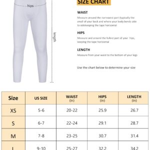 Roadbox 2 Pack Boys Thermal Pants - Youth Fleece Lined Base Layer Tights Kids Athletic Sports Leggings for Basketball Football