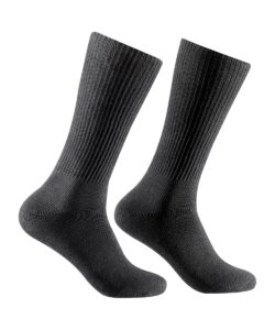 silvert's adaptive clothing & footwear men’s & women’s black soft cotton diabetic socks - 2 pack - black med