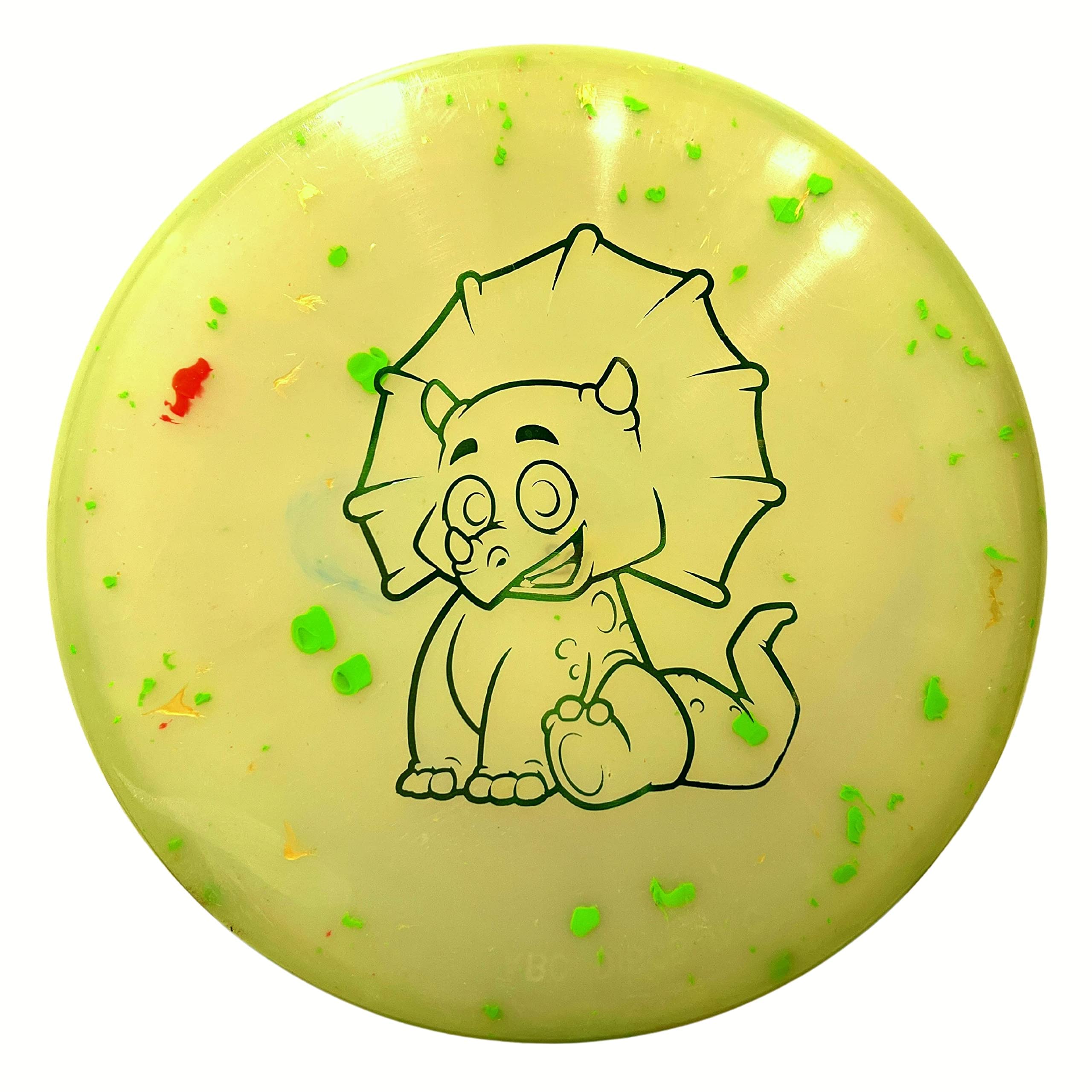 Triceratops Disc Golf Putter for Children | Ultra Lightweight | Made by Dino Discs (Egg Shell)