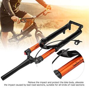 Uxsiya Bike Accessory, Quiet Driving Good Lock Control Air Front Fork Wire Control Front Fork for 27.5in Mountain Bike