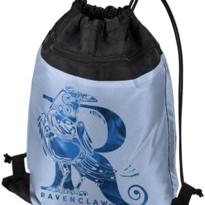 LOGOVISION Harry Potter Ravenclaw R Drawstring Backpack Sports Bag Sackpack 17" x 13", Perfect for Gym, Yoga or Practice