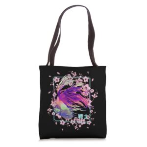 japanese fish cherry blossom sakura tree japanese koi carp tote bag