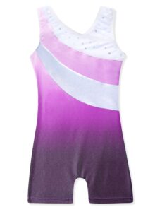 daxiang gymnastics leotards for girls leotard for girls gymnastics outfit black shorts dance unitard biketards purple sparkle