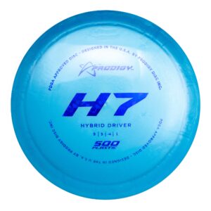 prodigy disc 500 h7 | very understable disc golf driver | easy distance with understable flight | durable 500 plastic | great beginner disc golf fairway driver | 170-176g | colors may vary