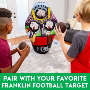 Franklin Sports Mini Footballs for Kids - (3) Inflatable Toy Replacement Footballs for Target Toss + Other Throwing Games - 6" Plastic Inflatable Footballs with Air Pump - Perfect Kids Toy Football