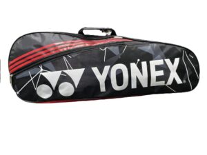 yonex badminton kitbag sunr 2225 (black red), black red, l, travel accessories